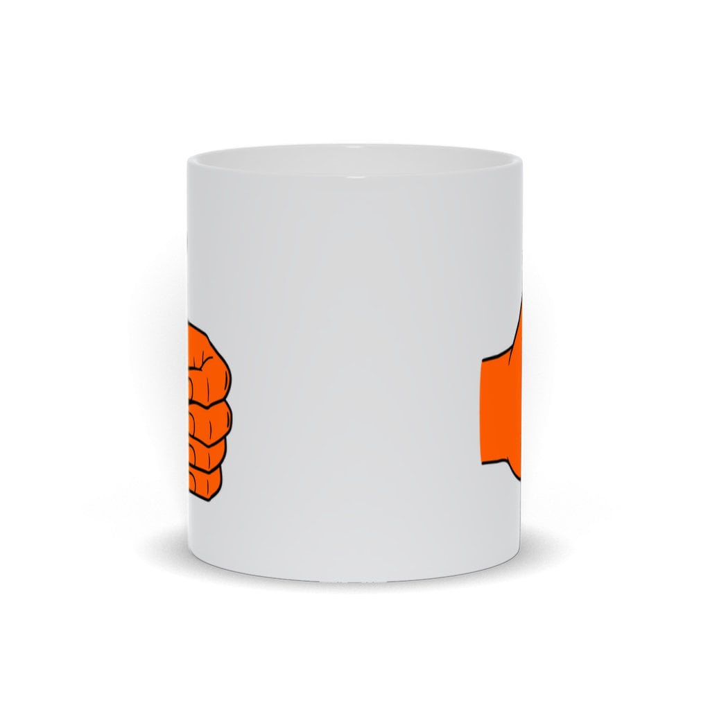 Orange Thumbs up Coffee Mug | Thumbs up Mug | Make It A Good Day Coffee ...