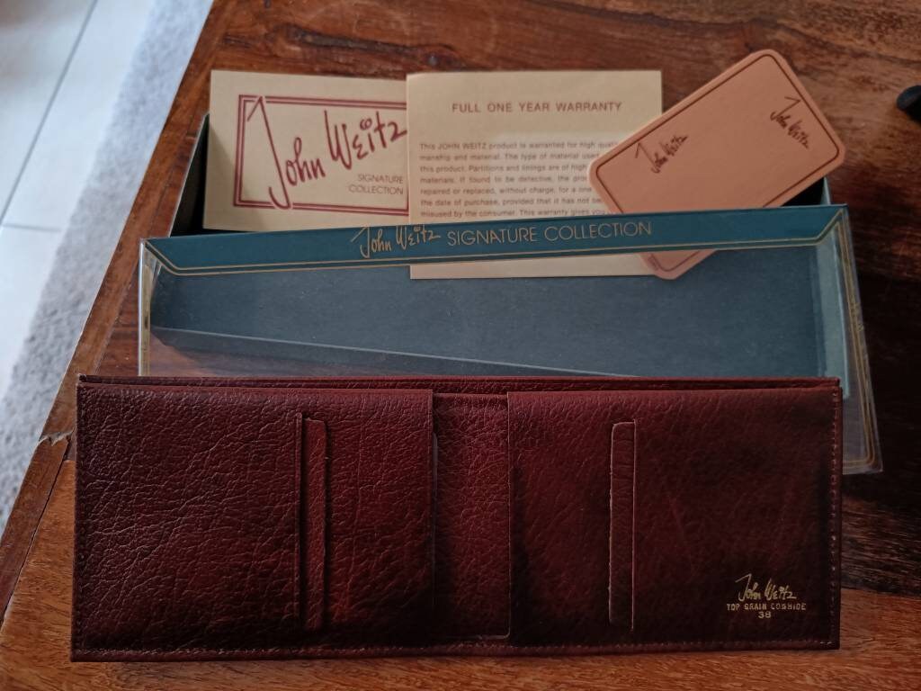 Vintage John Weitz Signature Collection Thinfold Wallet - Etsy