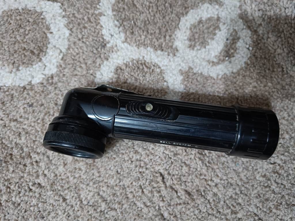 Vintage G.t.price Black Angled Bell System C Flashlight - Etsy