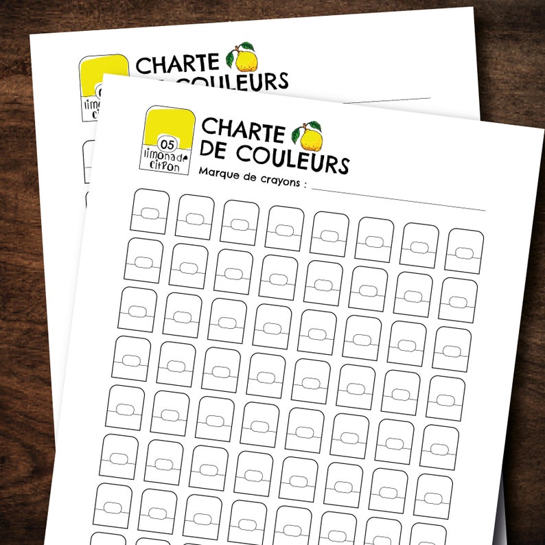 Charte De Couleurs / Color Chart - Etsy