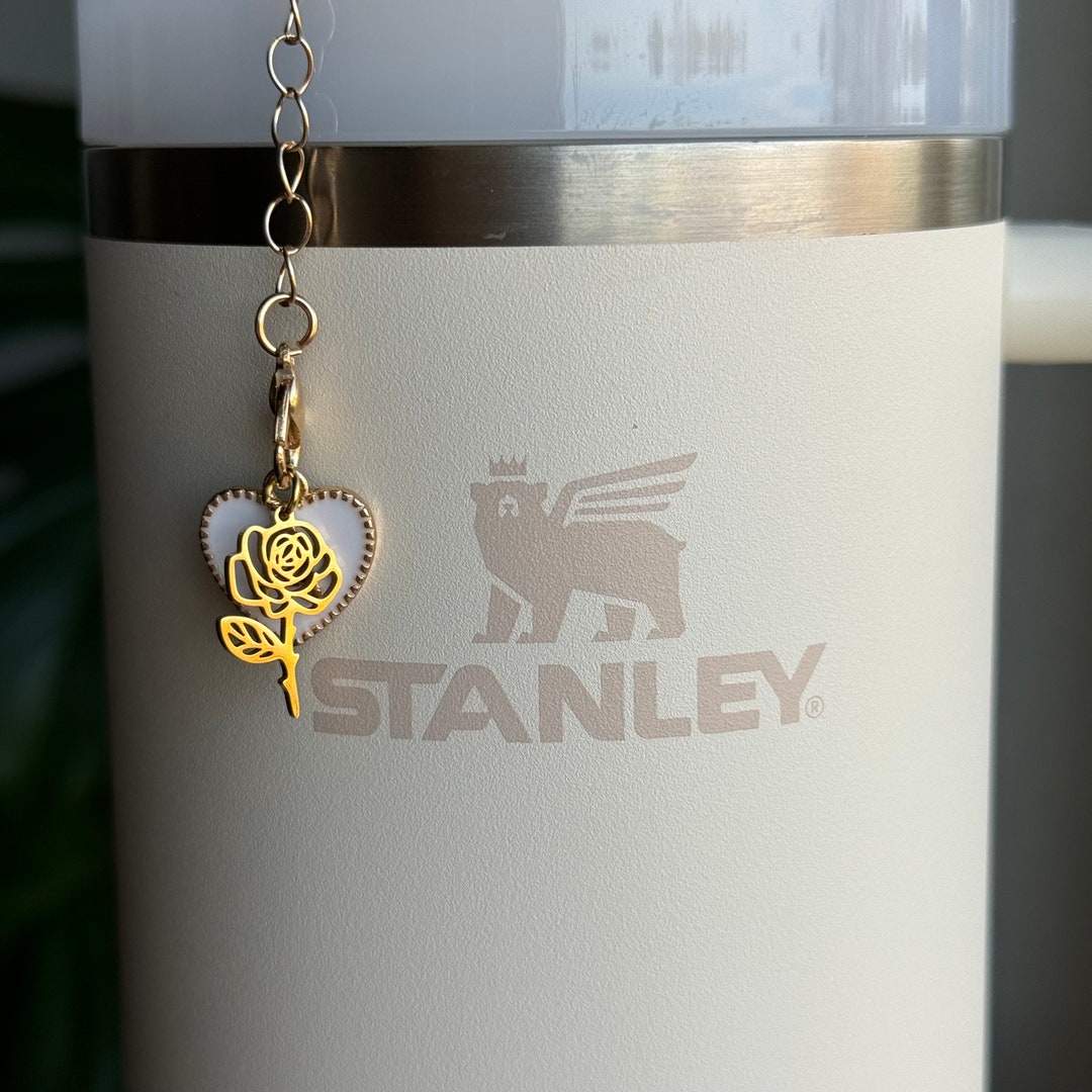 Flower Birth Month and Initial Charm | Stanley Cup Charms | Stainless ...