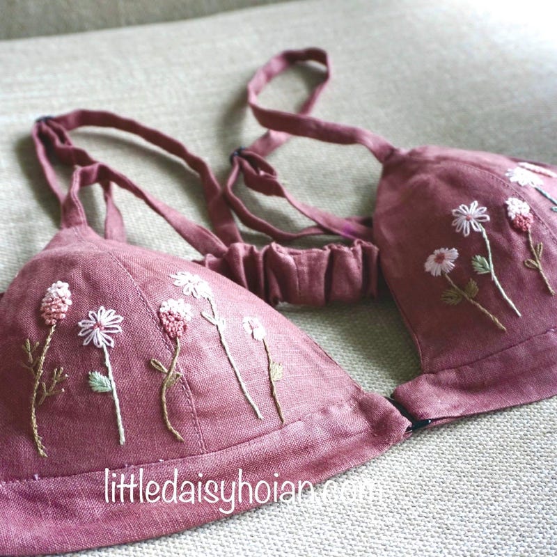 Linen Bra - Etsy