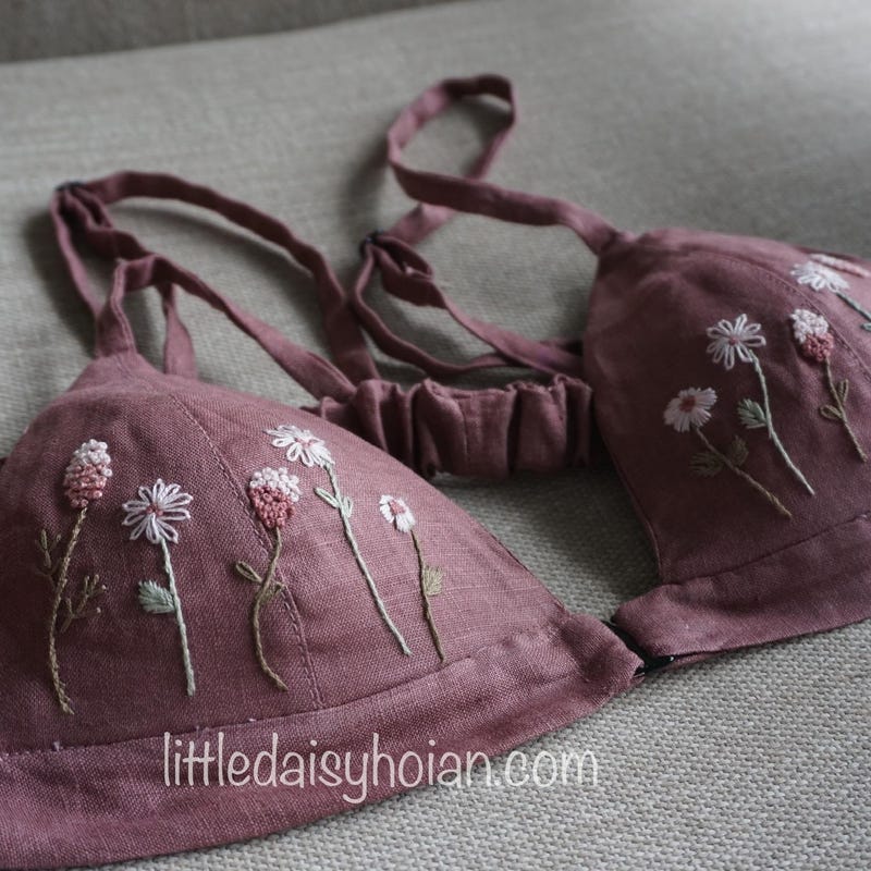 Linen Bra - Etsy