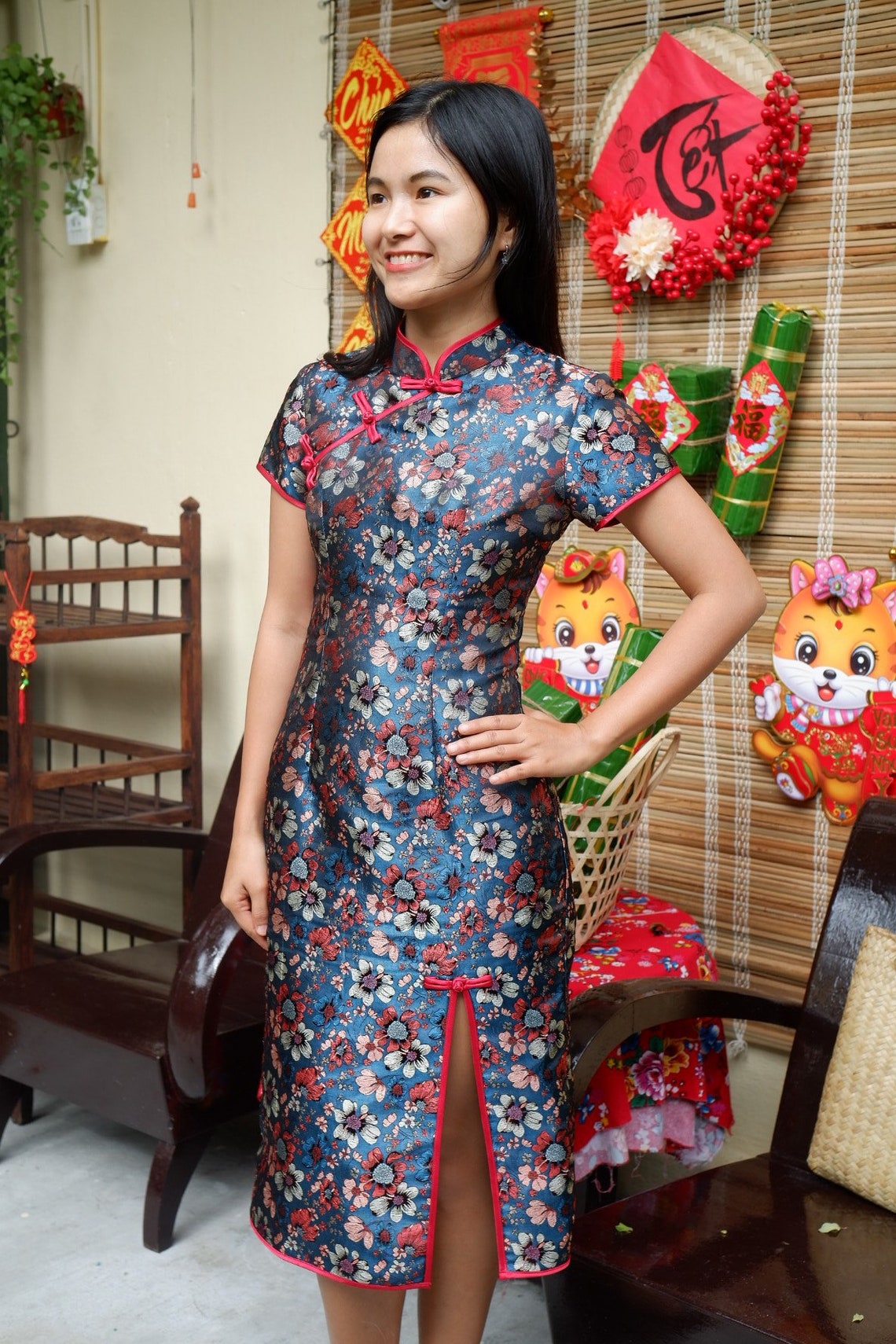 Brocade Cheongsam Chinese Dress - Etsy