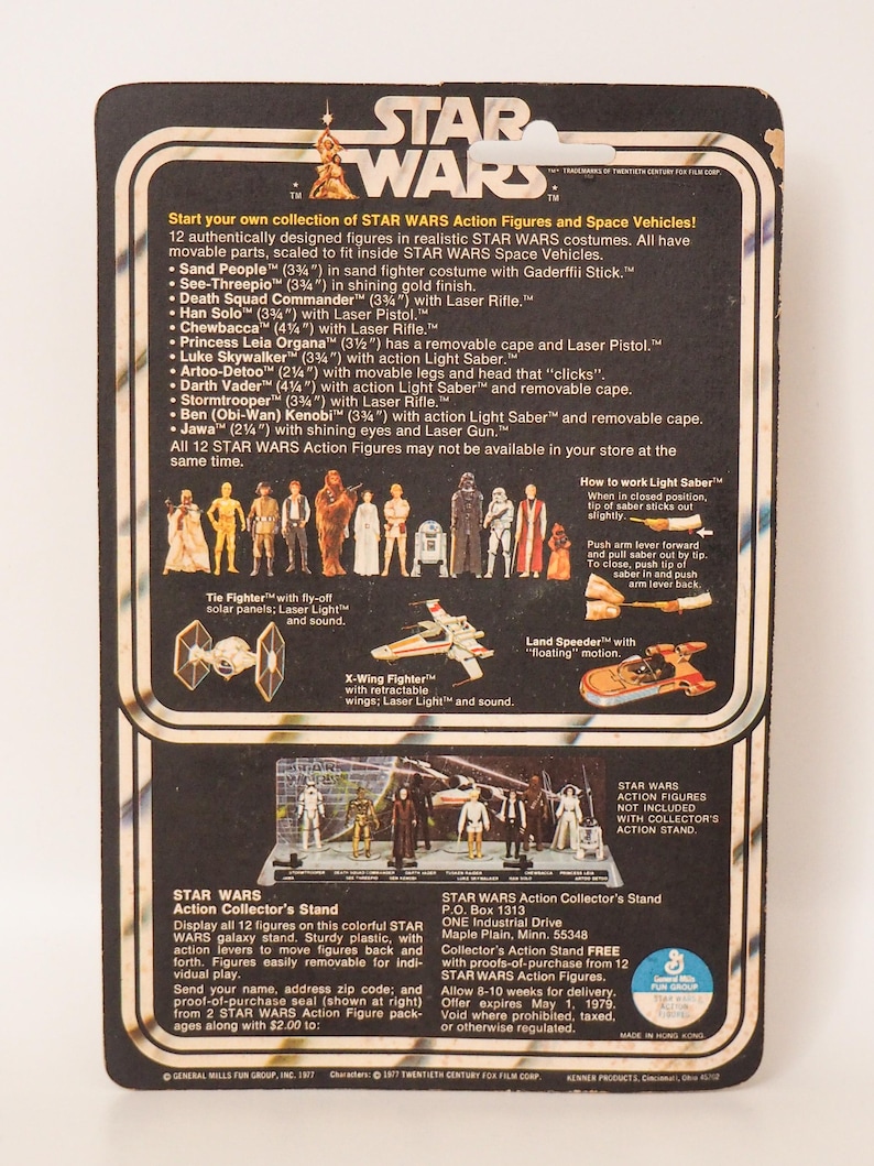 1978 Star Wars Stormtrooper Vintage Kenner Action Figure 12 Back MOC ...