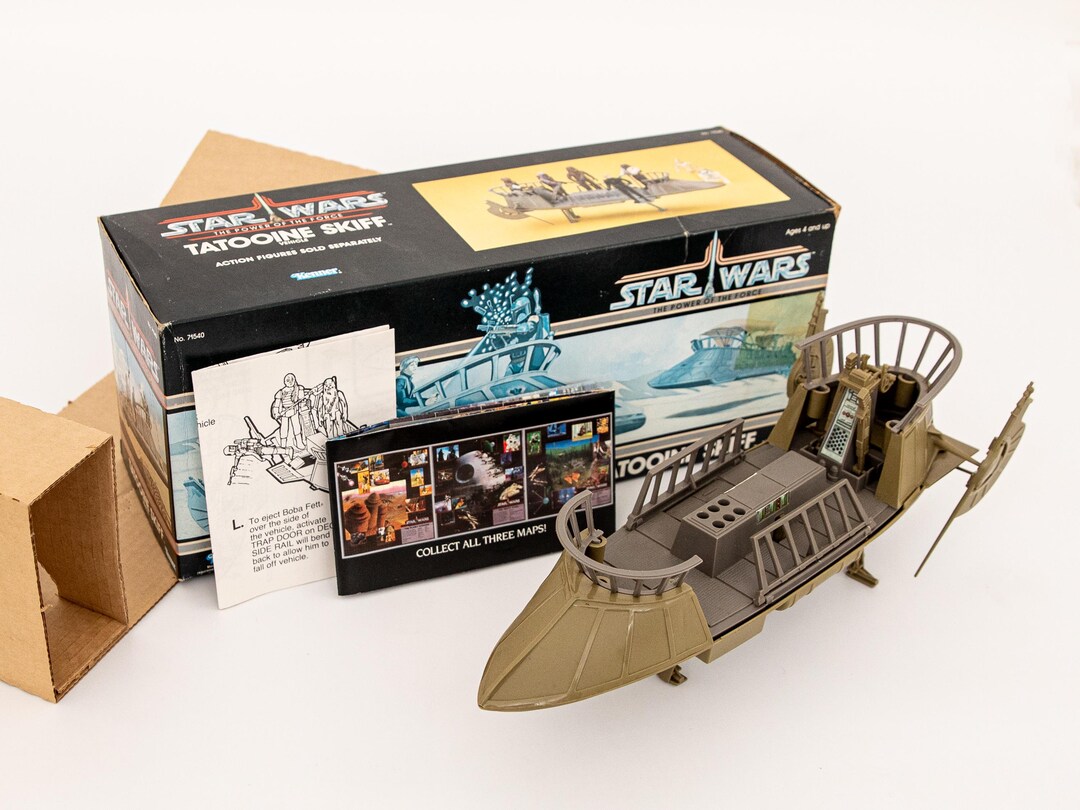 1984 Star Wars POTF Tatooine Skiff Vintage Kenner Vehicle W/ Box ...