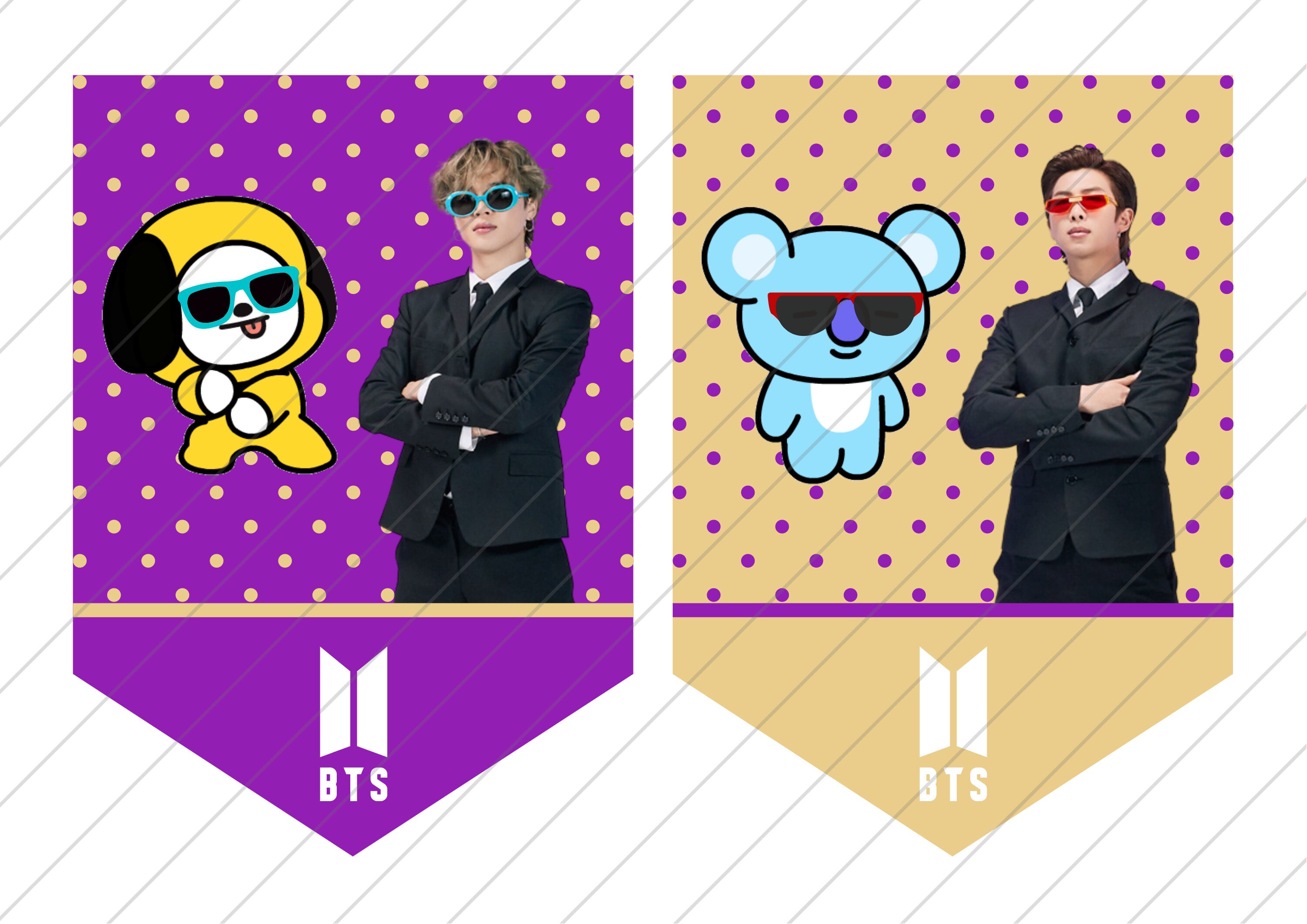 Bts Banner Flag Digital Download Bts Party Decorations Bts | Etsy