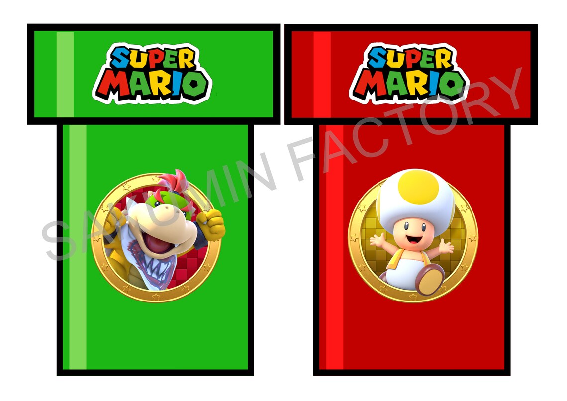 Super Mario Banner Flag Digital Download Super Mario Party | Etsy
