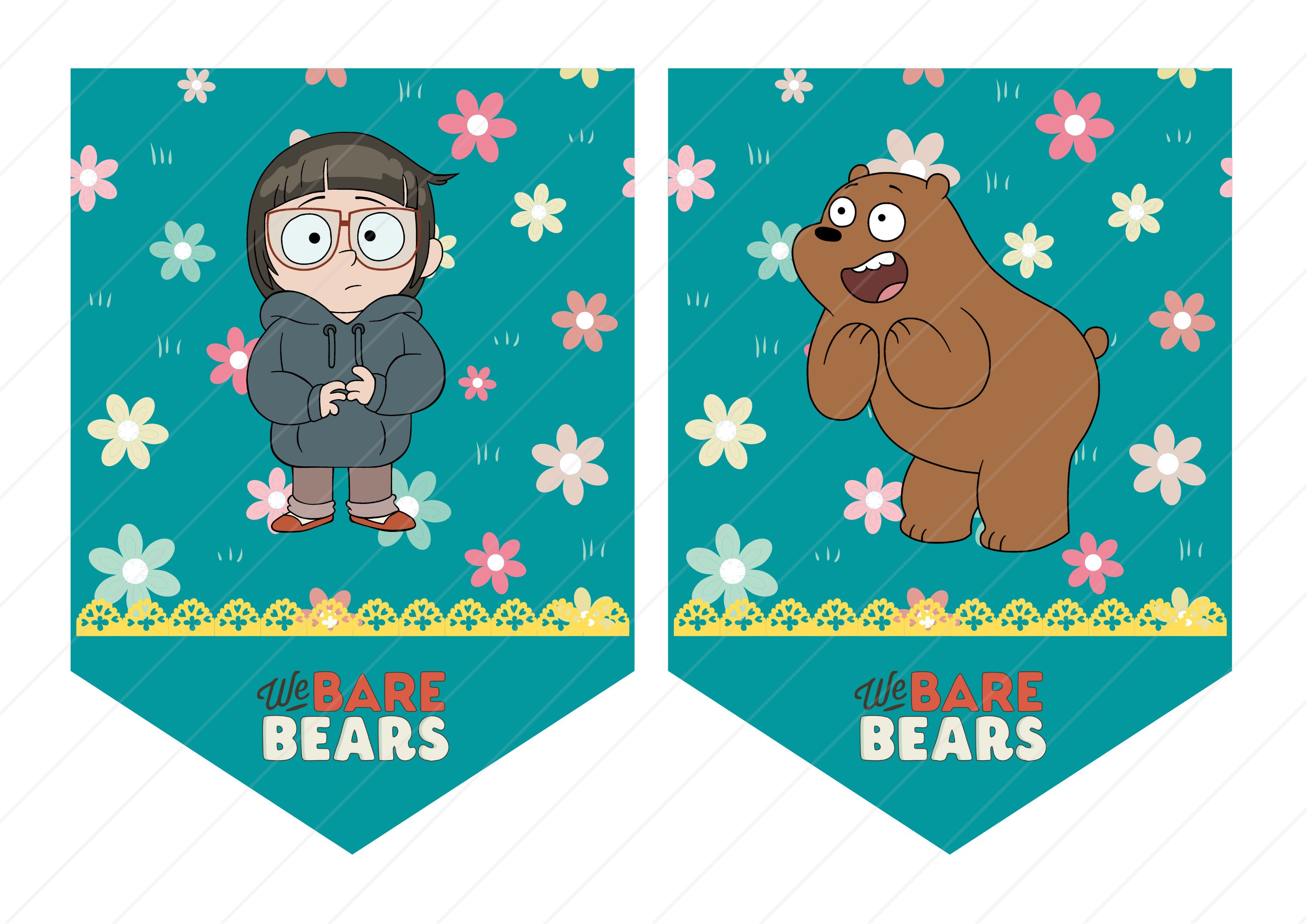 We Bare Bears Banner Flag Digital Download We Bare Bears | Etsy