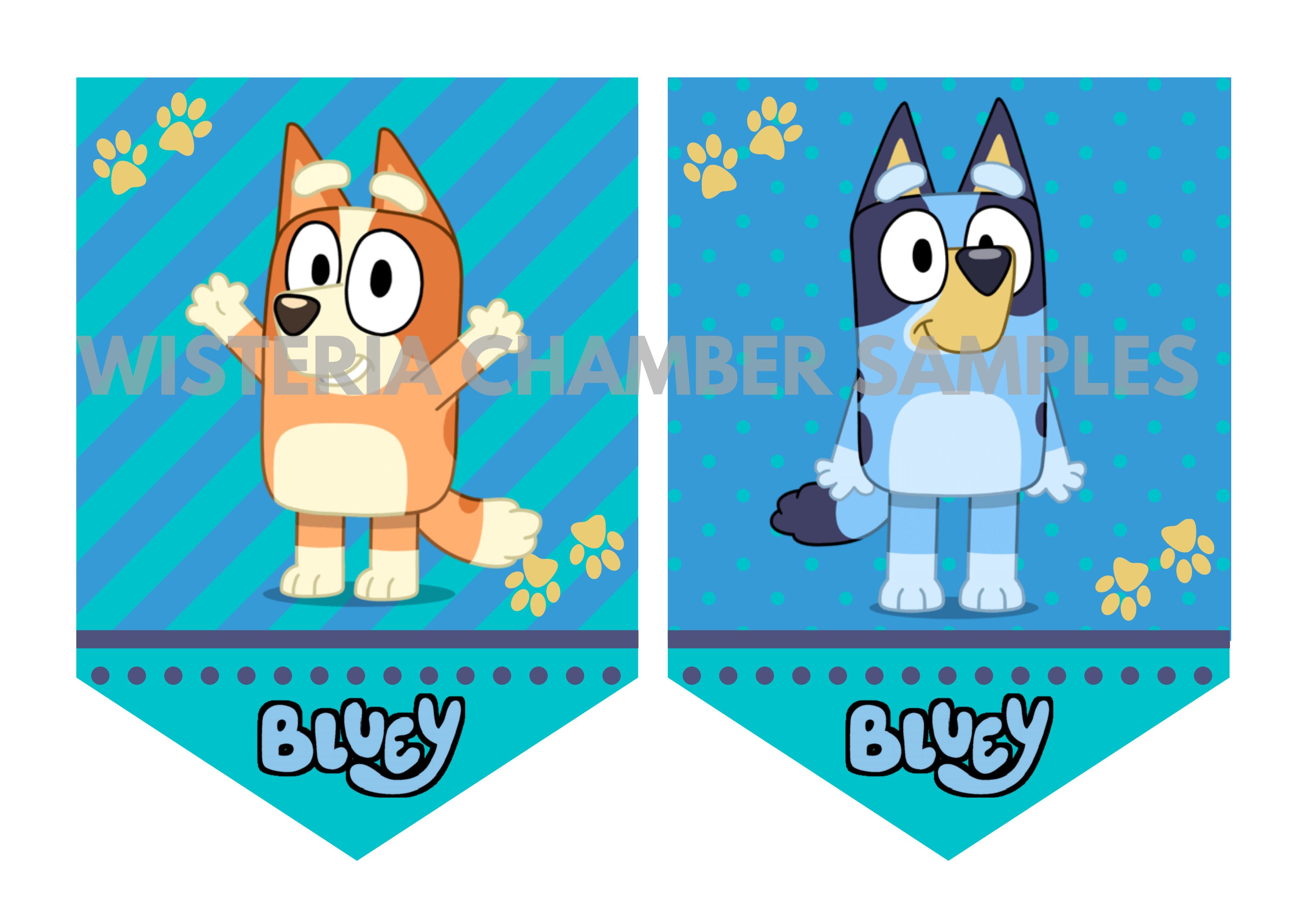 Bluey Banner Flag Digital Download Bluey Party Decoration | Etsy