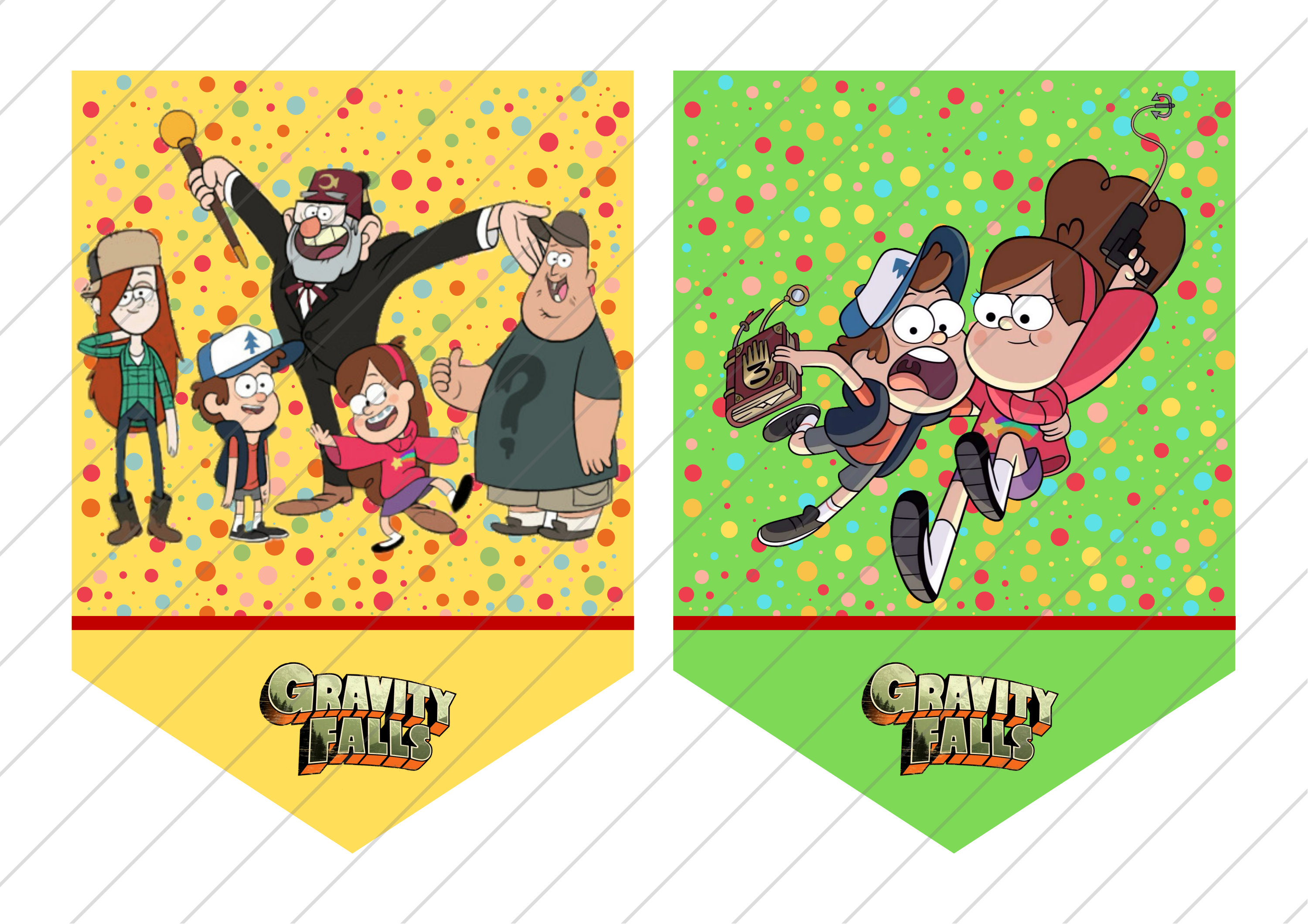 Gravity Falls Banner Flag Digital Download Gravity Falls | Etsy