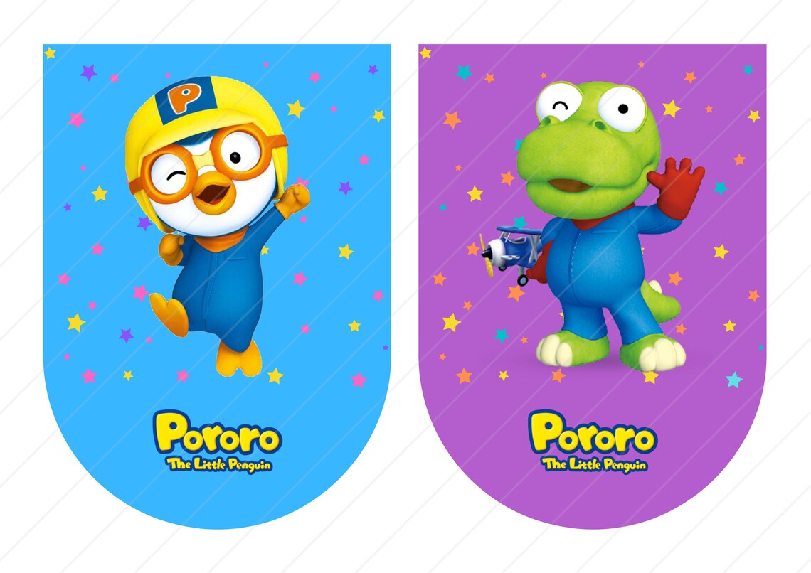 Pororo Banner Flag Digital Download Pororo Party Decoration | Etsy