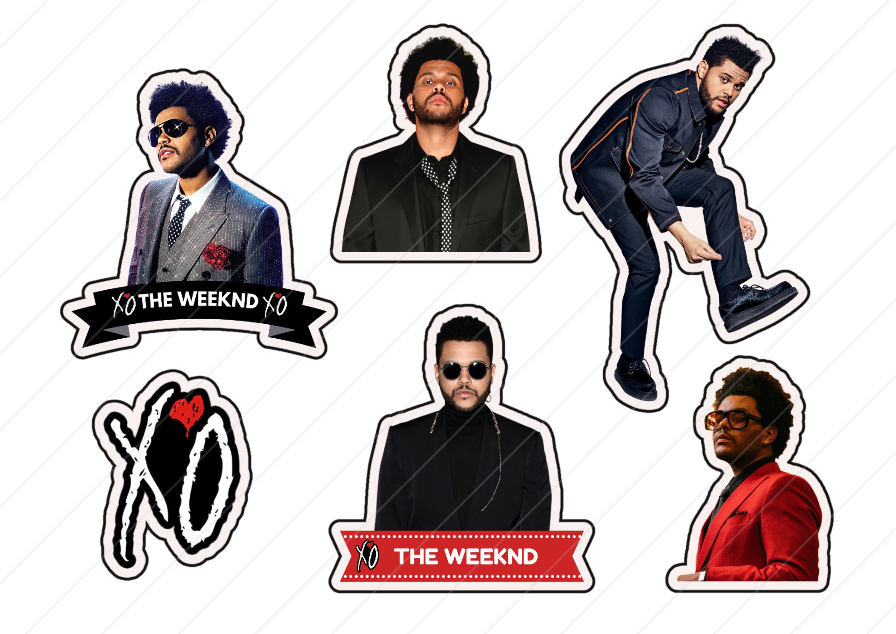 The Weeknd Cake Topper Stickers Digital Download The Weeknd | Etsy
