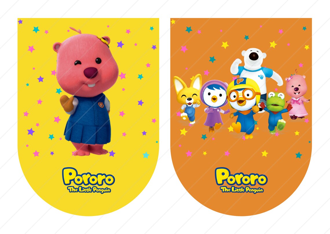 Pororo Banner Flag Digital Download Pororo Party Decoration | Etsy