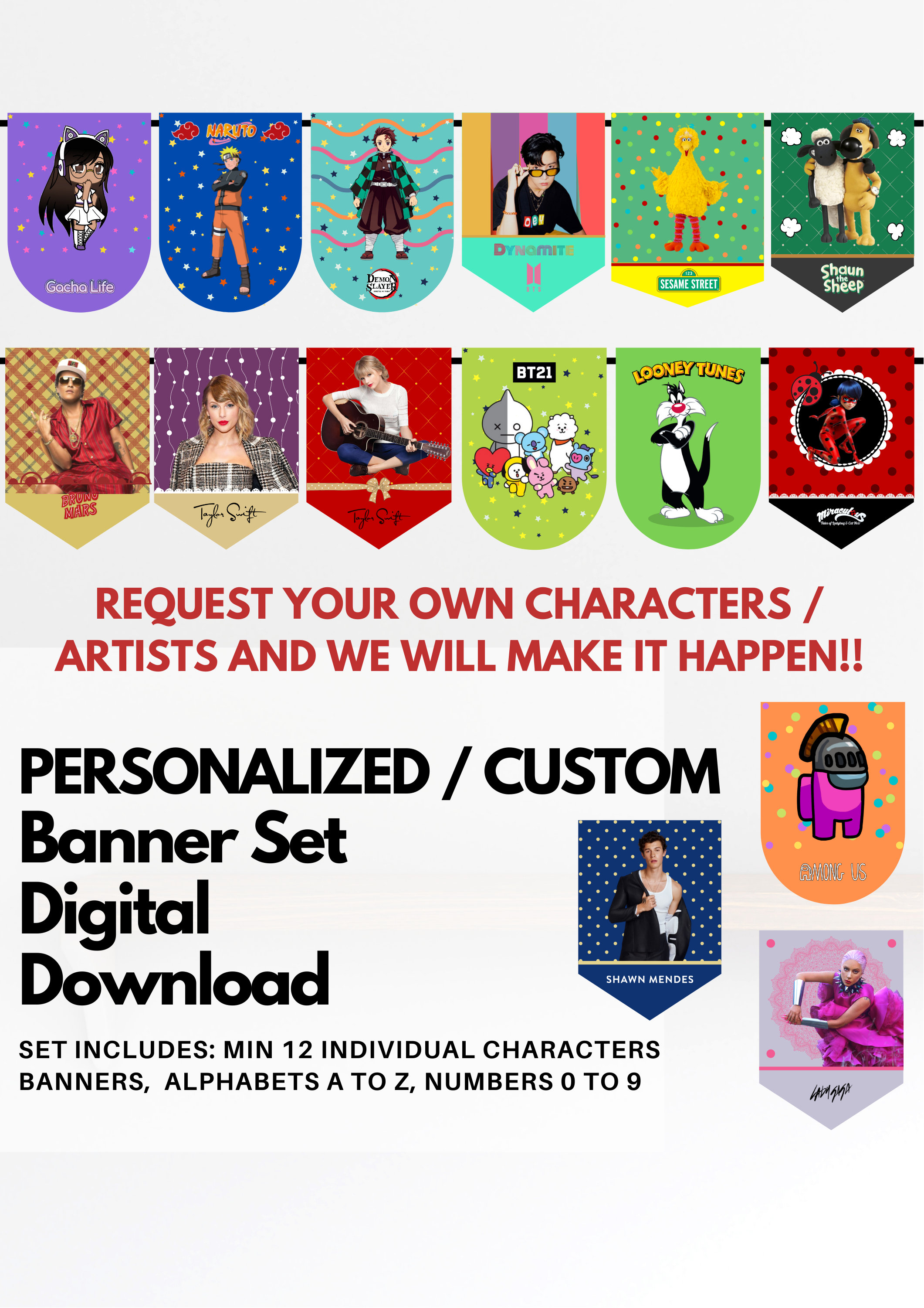 Custom Personalized Party Banner Digital Download Birthday | Etsy