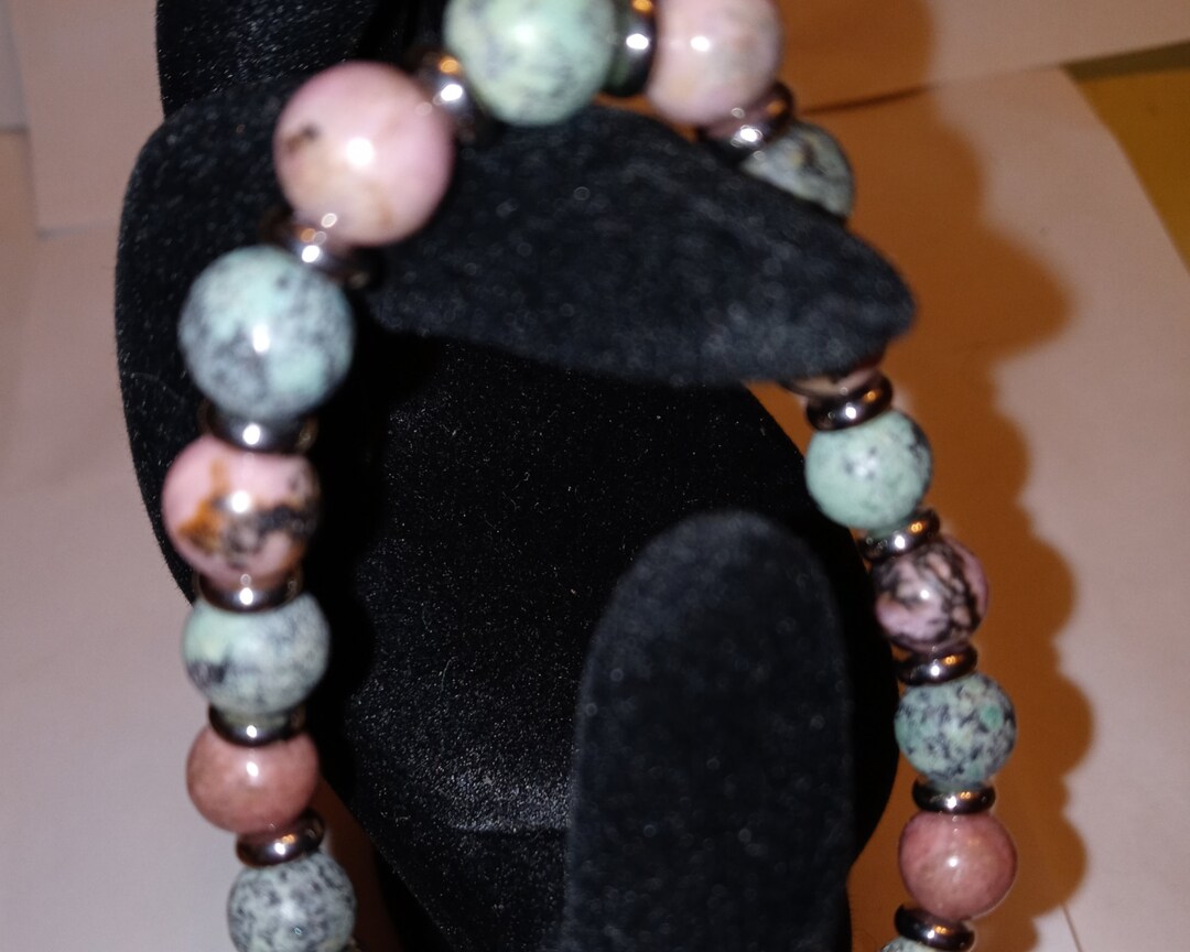 Trauma Emotional Healing Crystal Bracelet for Women, Rhodonite Crystal ...