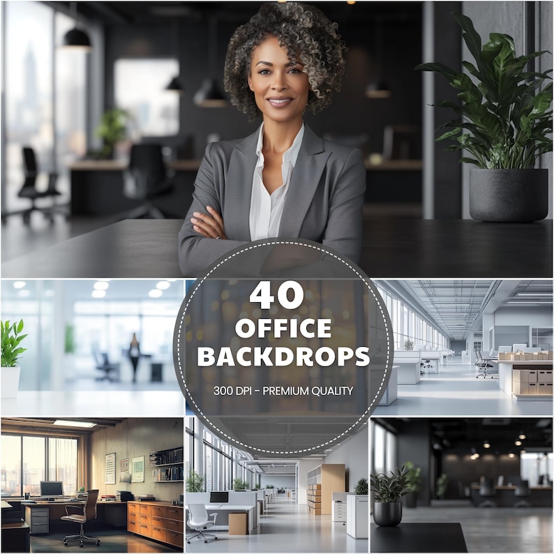 Modern Office Digital Backdrops, Professional Headshots, Zoom ...