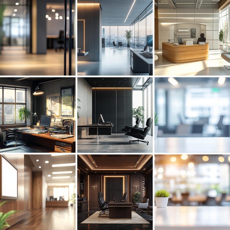 Modern Office Digital Backdrops, Professional Headshots, Zoom ...