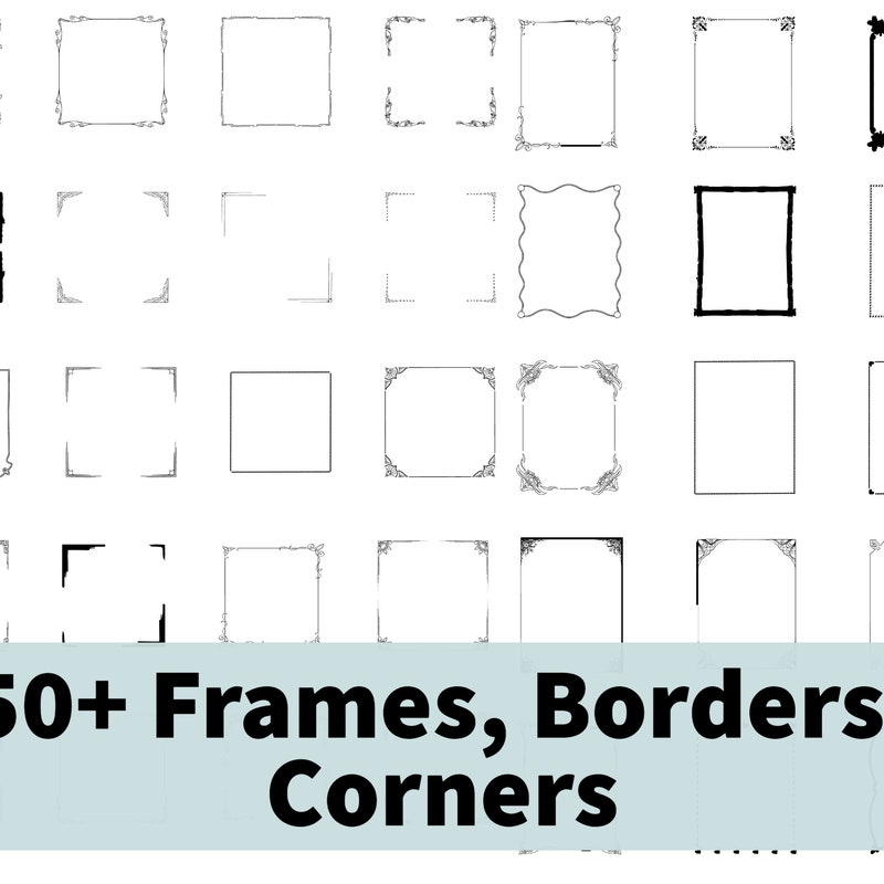 Square Border Drawing - Etsy