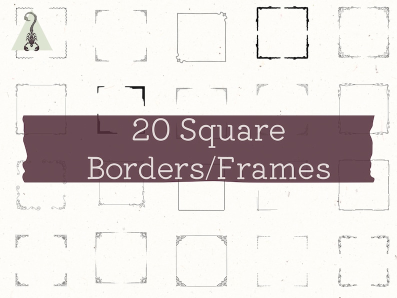 50+ Frames, Borders, & Corners | Commercial Use | SVG and PNG Files ...
