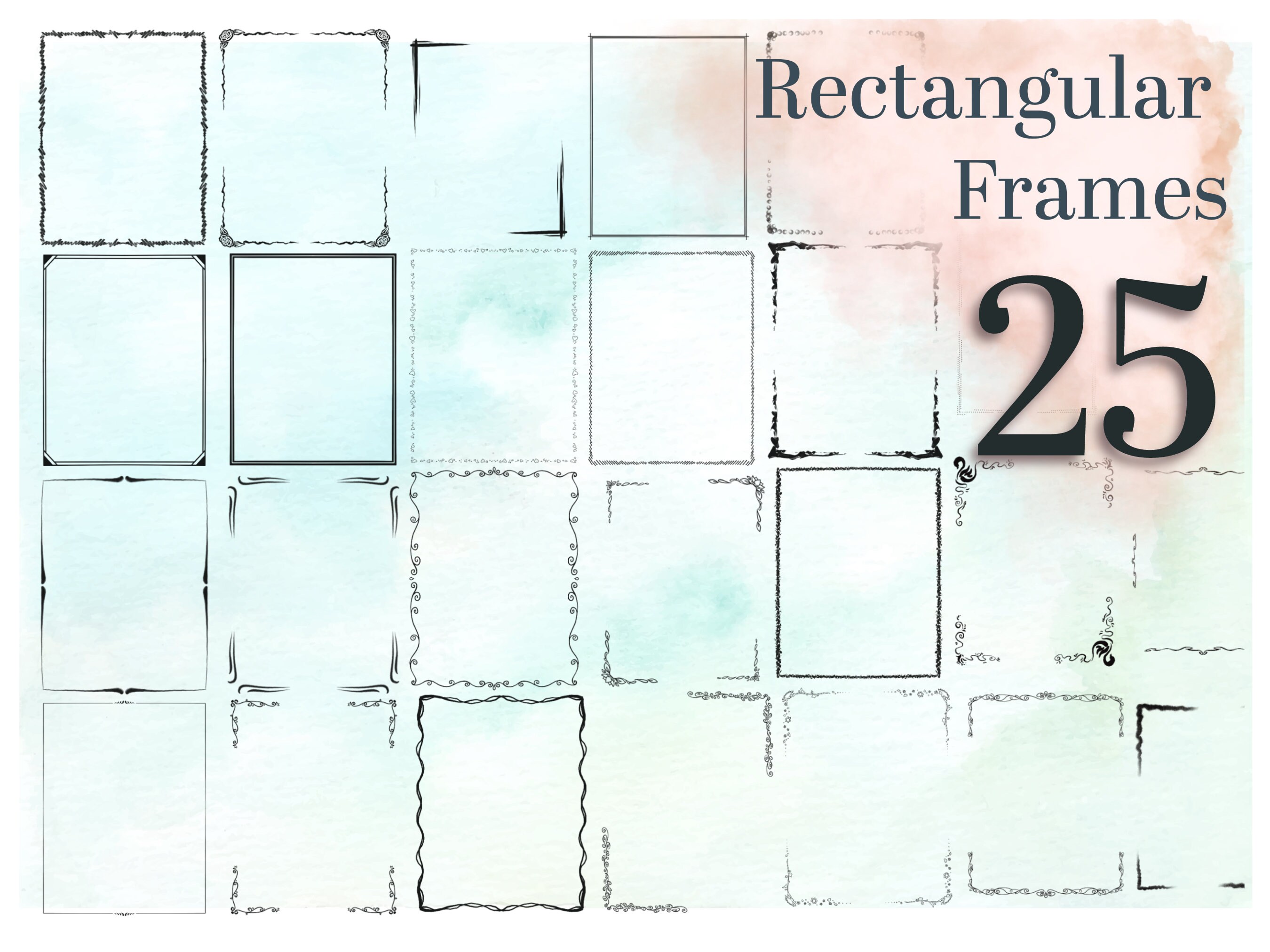 51 Borders and Frames Digital Bundle | SVG and PNG | Commercial Use ...