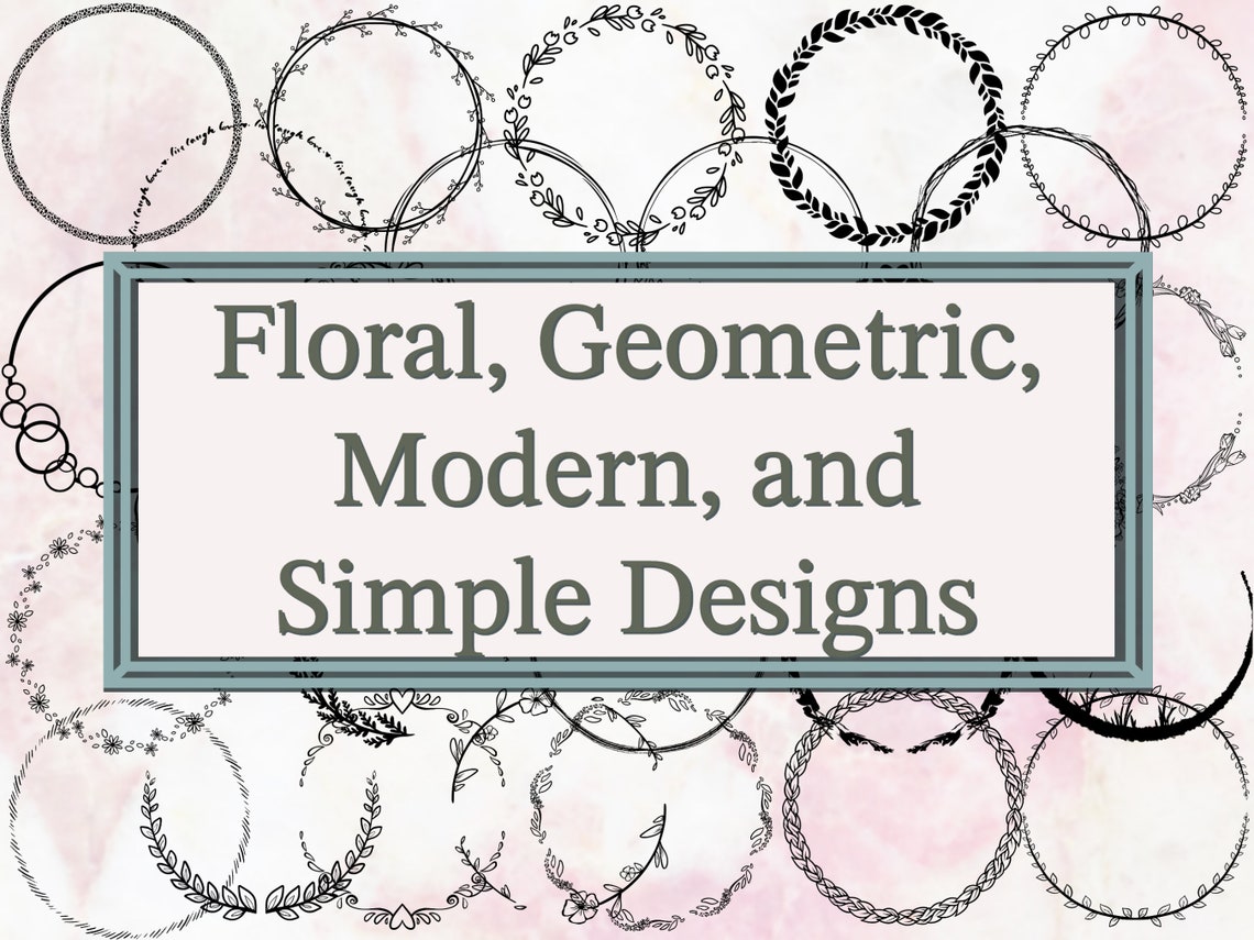 Circle Vector Frames Set | SVG & PNG Files - Commercial Use Included - Etsy