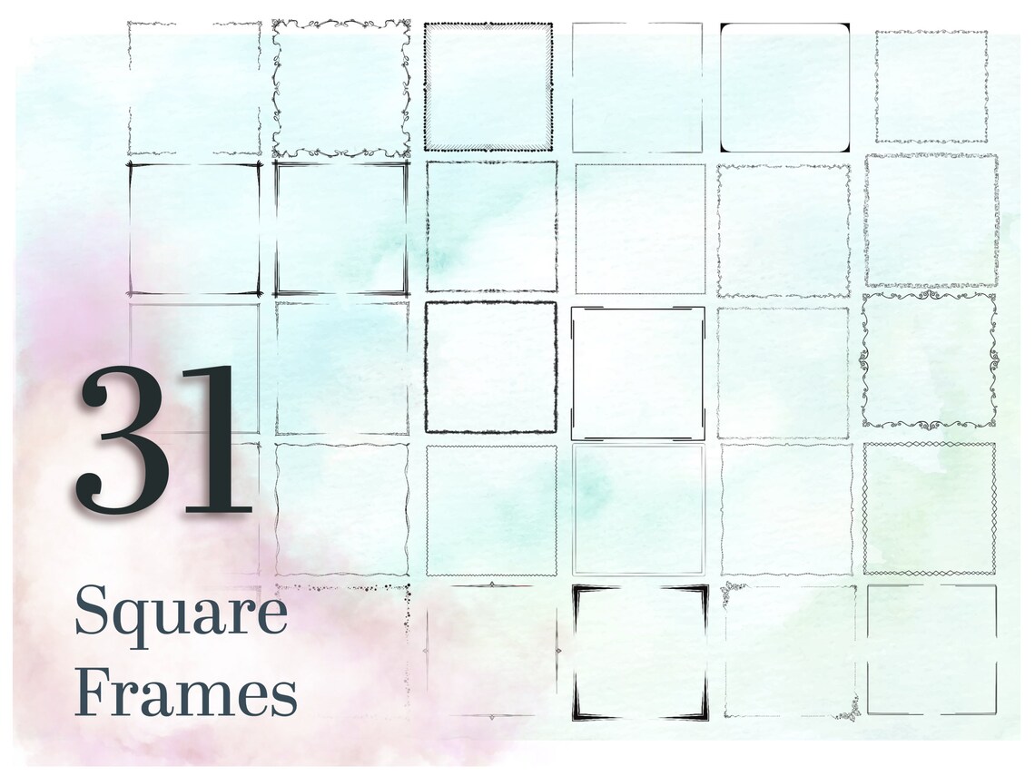 51 Borders and Frames Digital Bundle | SVG and PNG | Commercial Use ...