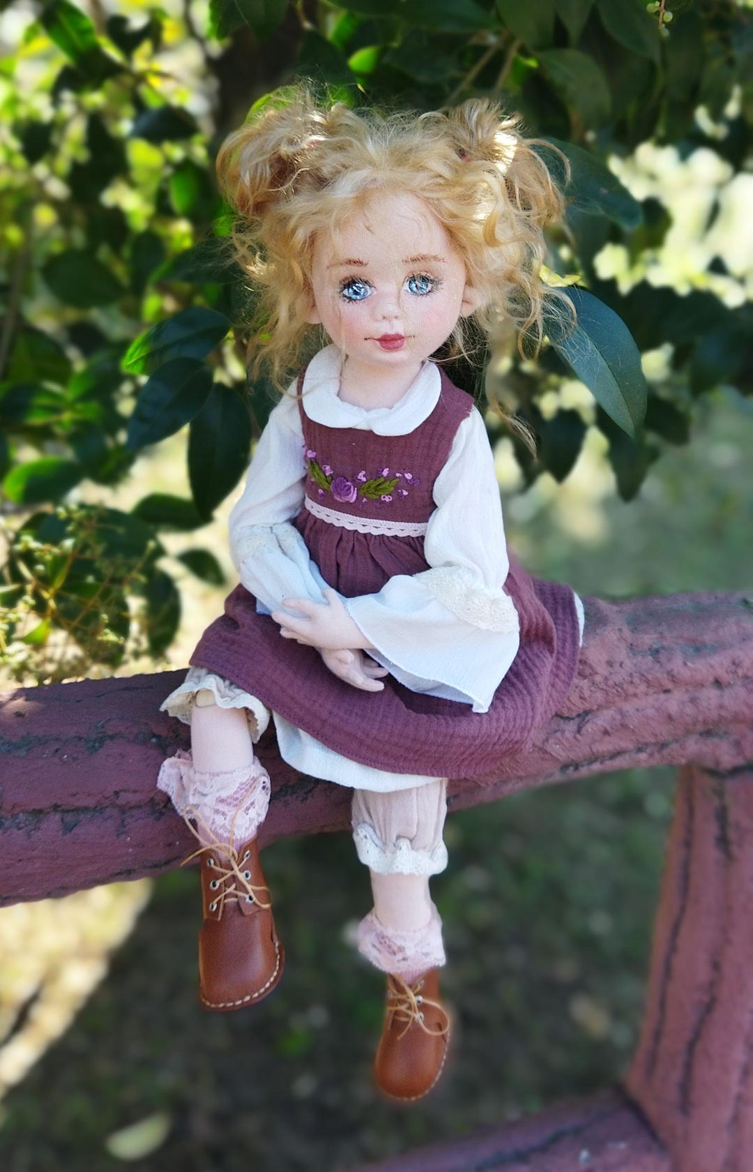 Handmade Art Doll “lila” – OOAK Collectible Cloth Doll – Handcrafted ...
