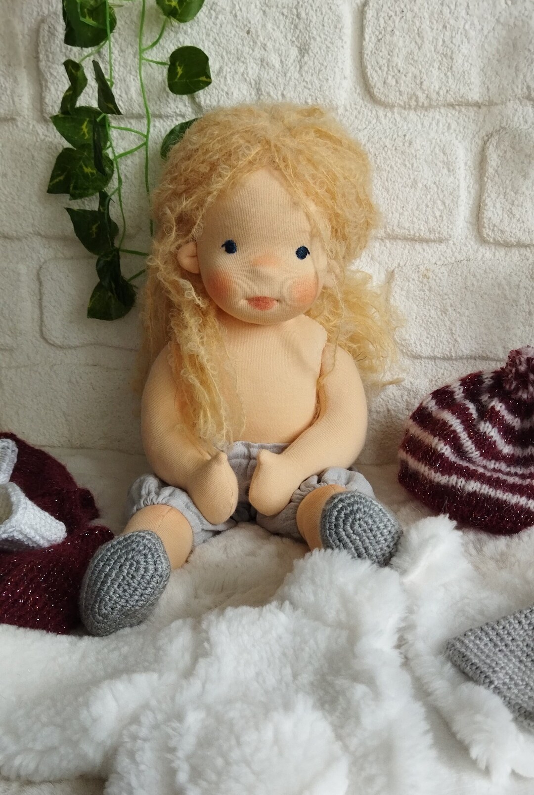 17'' Inch Handmade Waldorf Inspired Doll. Waldorf Puppe. OOAK Doll ...