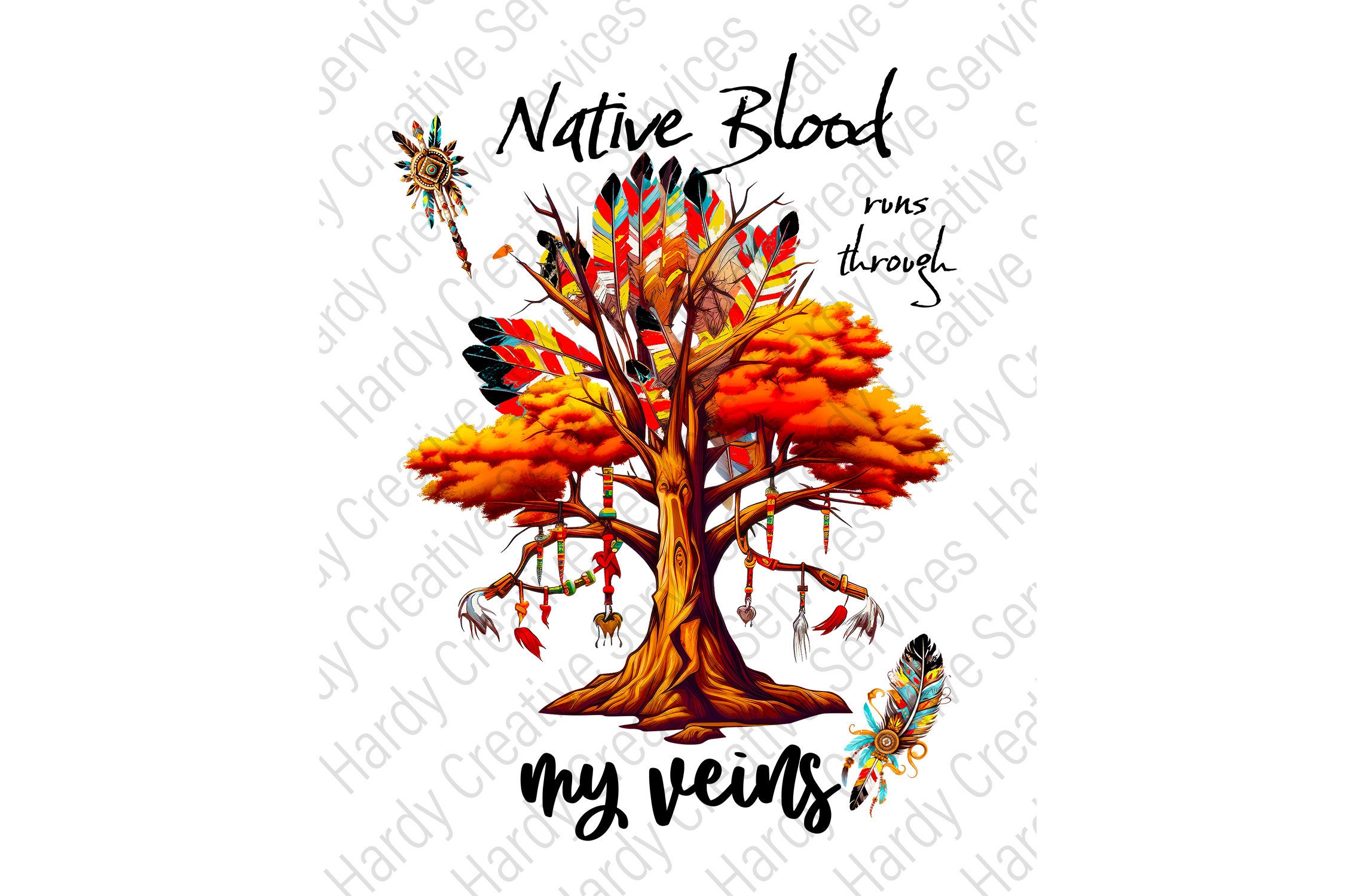 Native American Tree PNG, Download, Sublimation, T-shirts, Tumblers ...