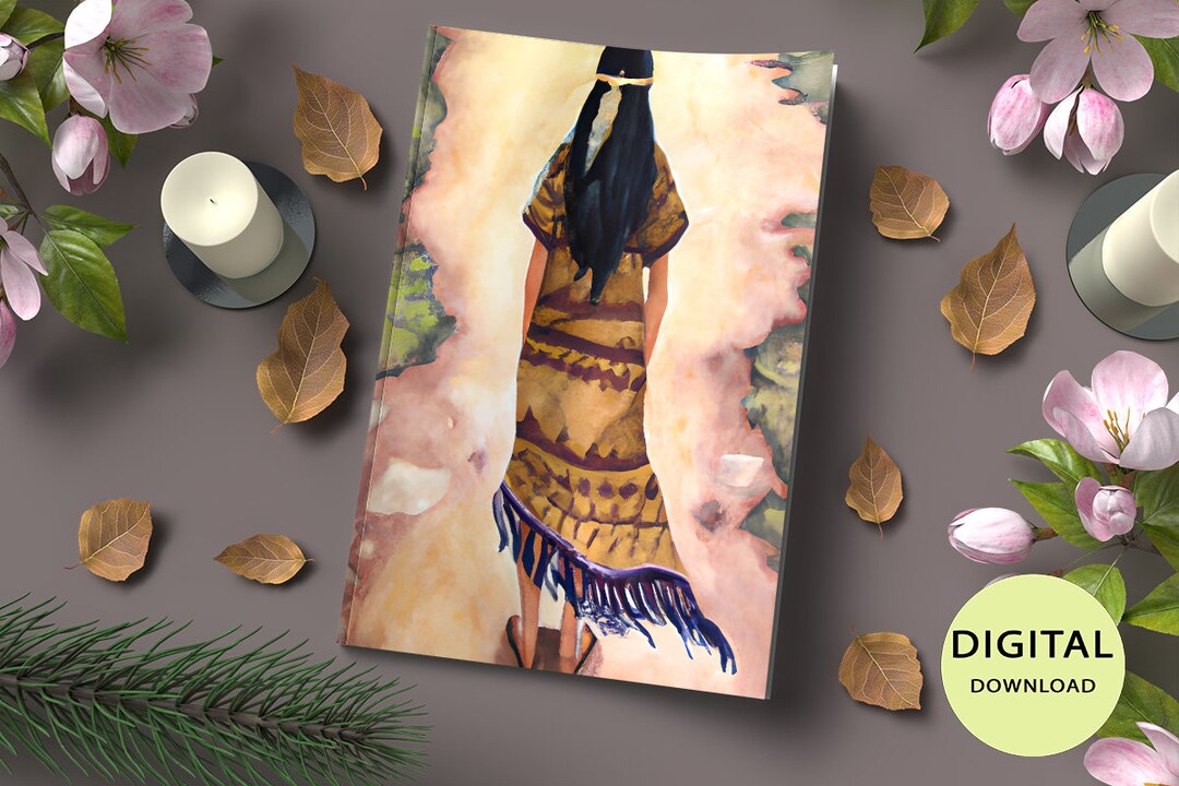 Native American Watercolor Digital Artwork, PNG Instant Download, Use ...