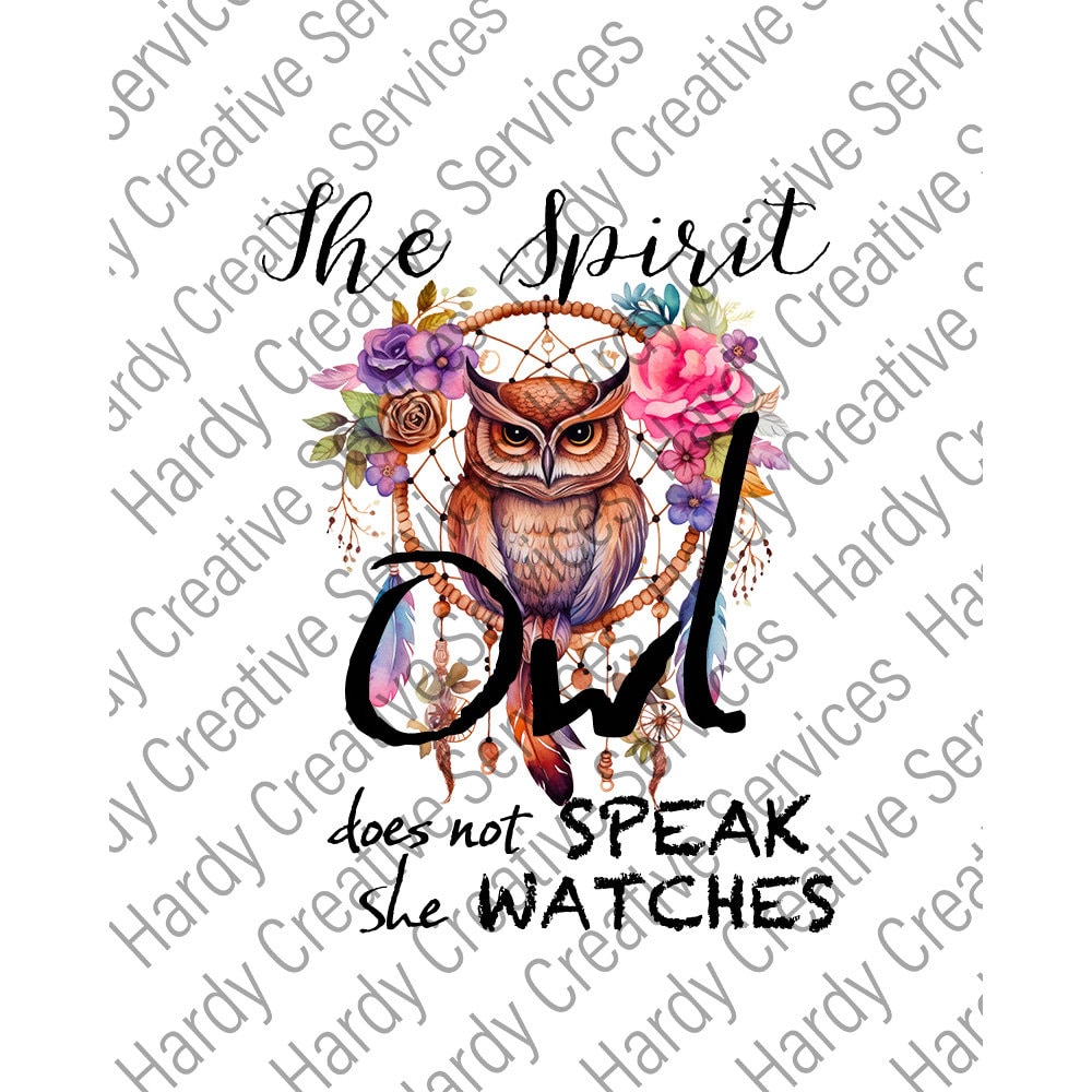 Native American PNG Digital Download, Spirit Owl Native Artwork ...