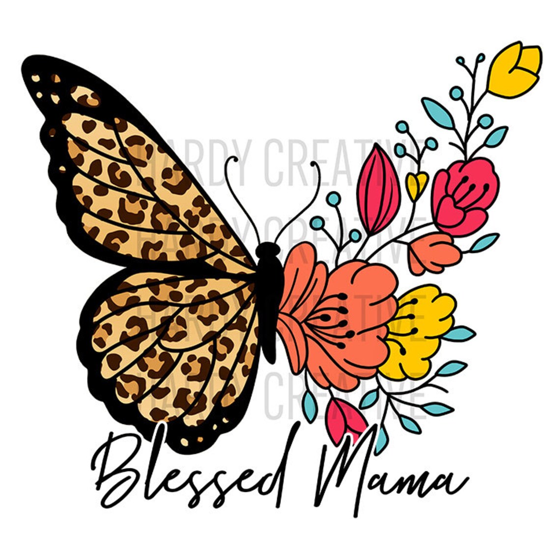Blessed Mama Butterfly, Mothers Day, PNG File, Sublimation, T-shirts ...