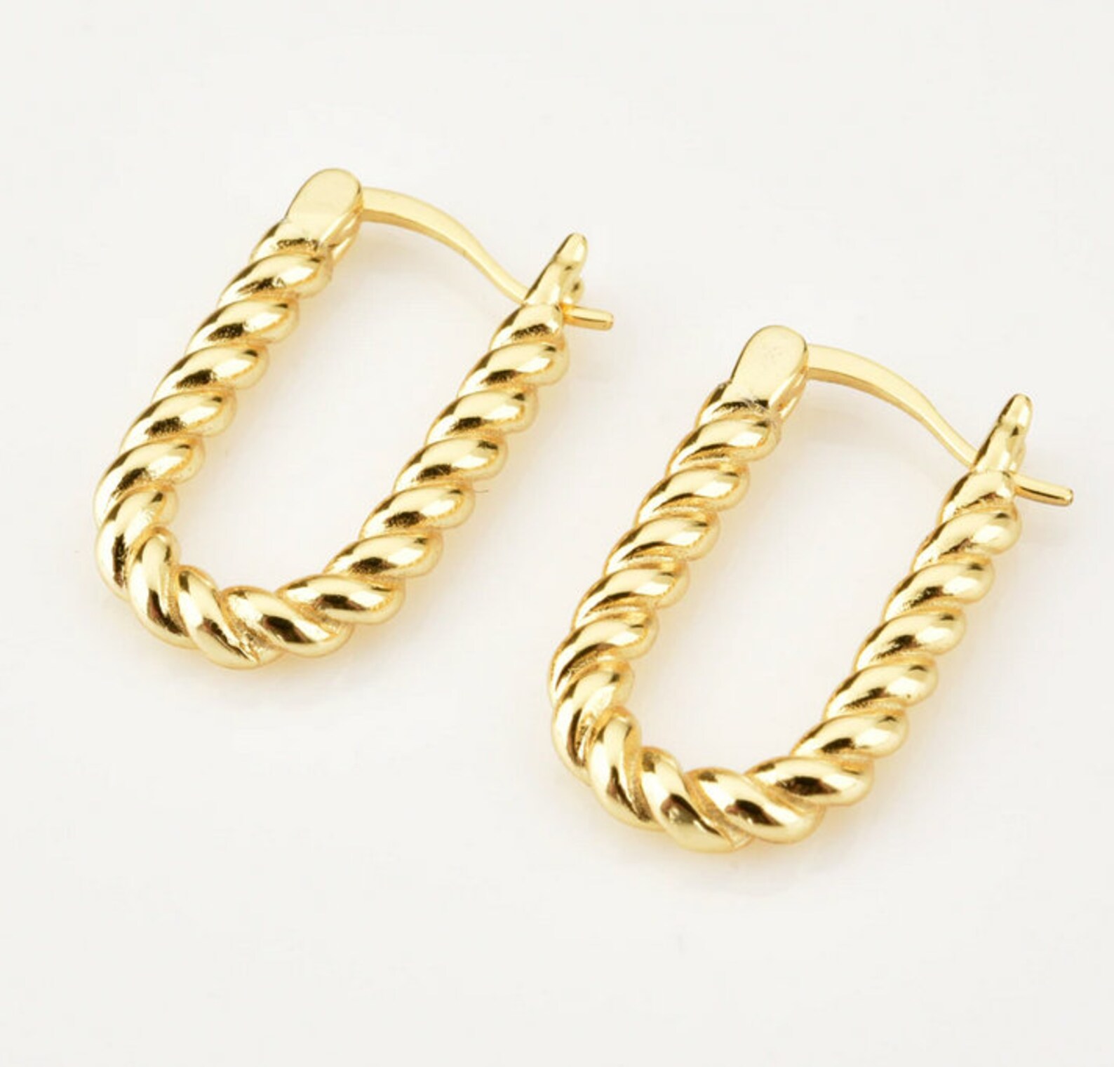 Oblong Hoops Gold Stack Hoops Silver Hoop Earrings Dainty - Etsy UK