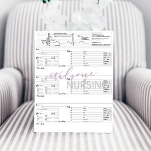 Telemetry 8-hr RN Brain Sheet, Digital, Row / 3 Patients, 8 Hour Day ...