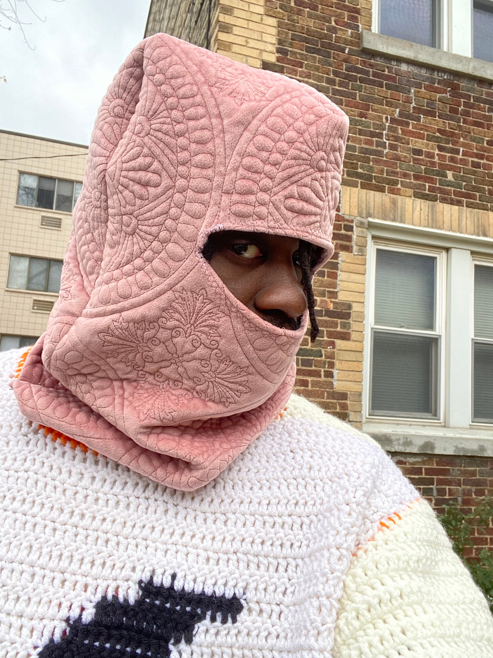 Velvet Quilted Designer Ski Mask / Embroidery - Etsy