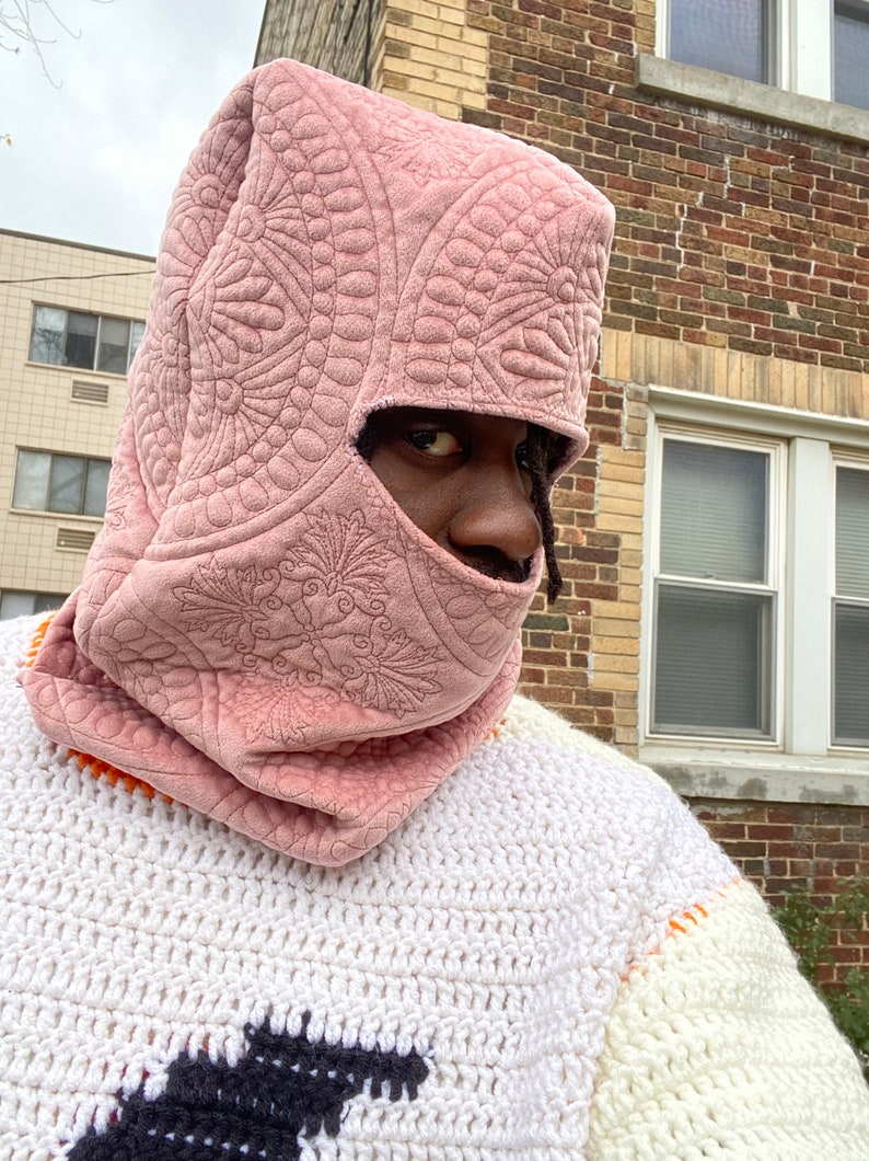 Velvet Quilted Designer Ski Mask / Embroidery - Etsy