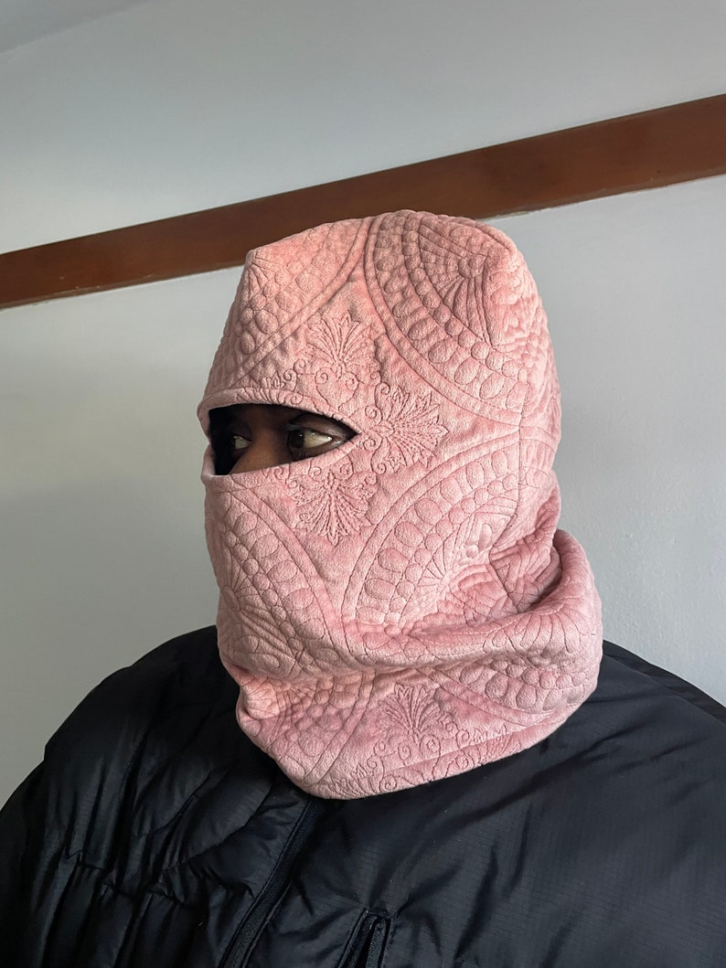 Velvet Quilted Designer Ski Mask / Embroidery - Etsy