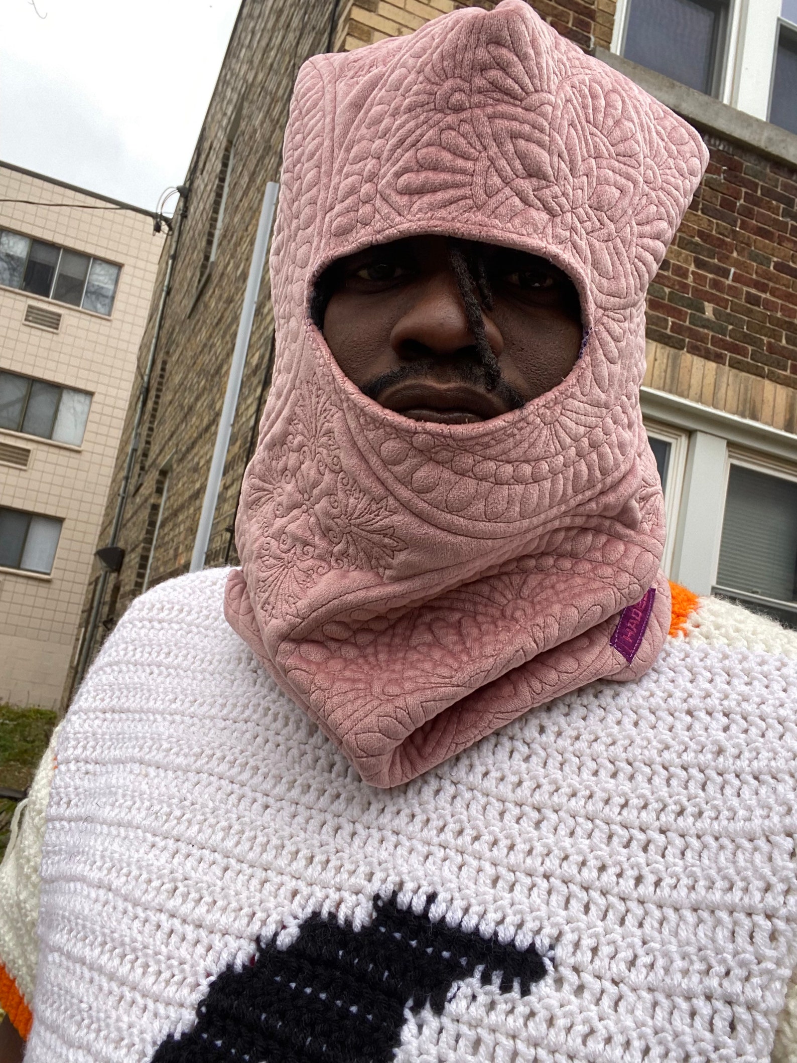 Velvet Quilted Designer Ski Mask / Embroidery | Etsy