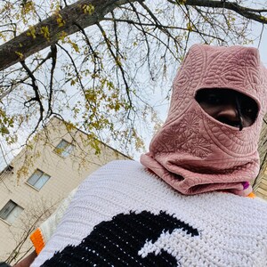 Velvet Quilted Designer Ski Mask / Embroidery | Etsy