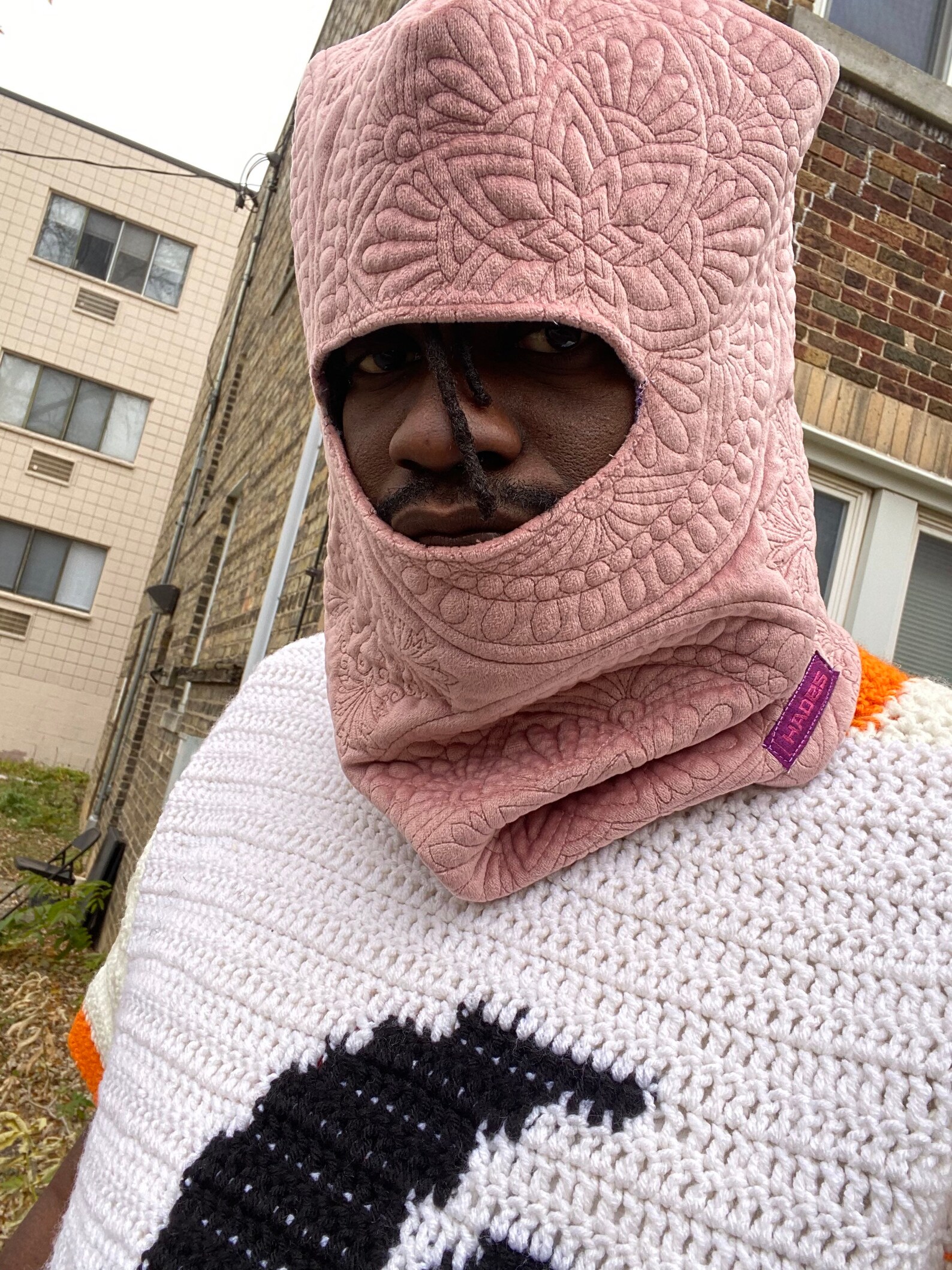 Velvet Quilted Designer Ski Mask / Embroidery - Etsy