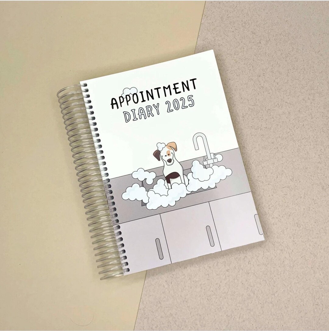 2025, A5 or A4 Dog Groomer Appointment Diary, Day per Page, 2025 Diary ...