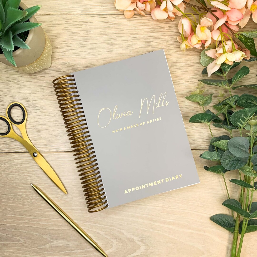 2026 Appointment Diary, A5, Day per Page, Personalised Cover, Foil ...