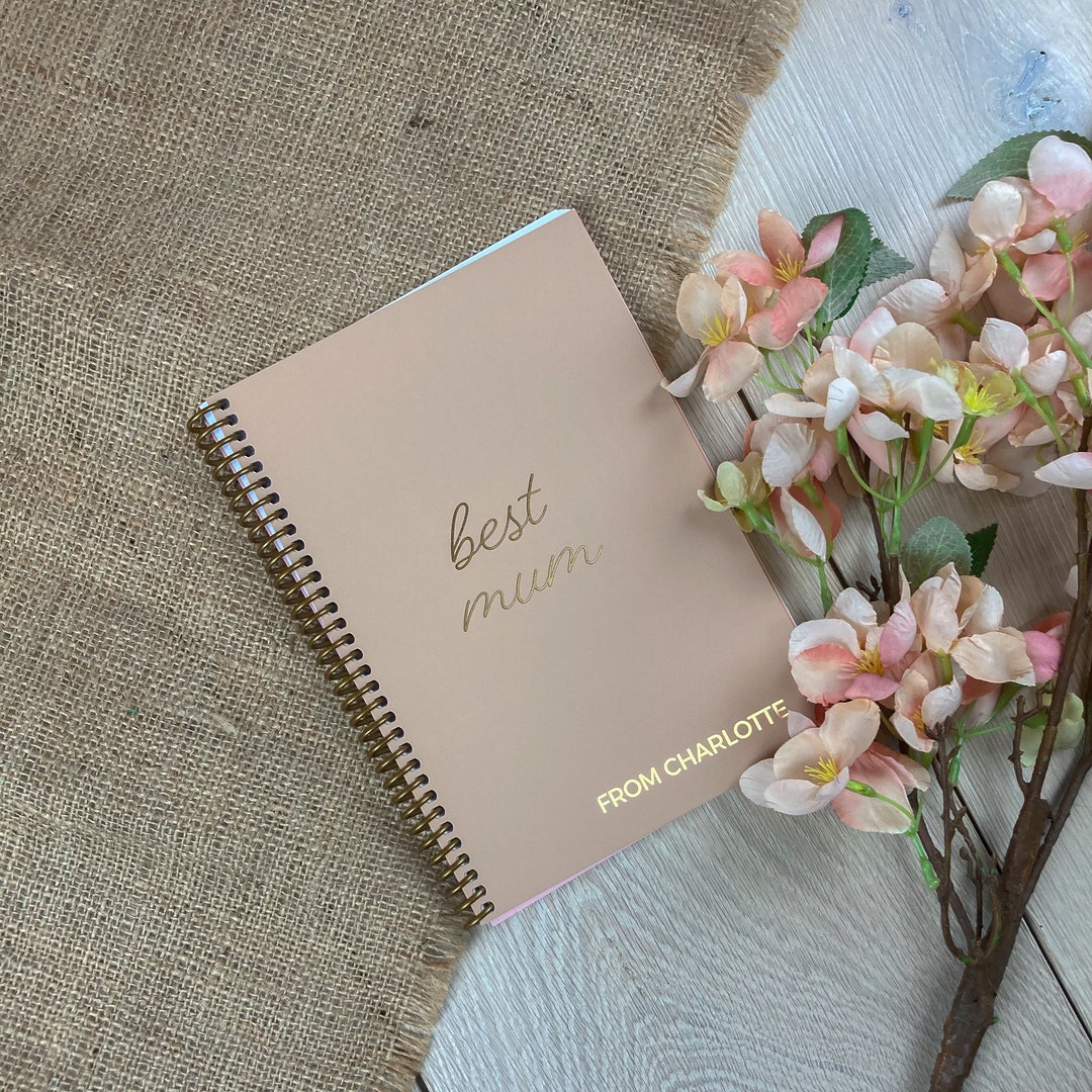 2025, A5, 'best Mum' Personalised Diary, Week to View, Foil Print ...