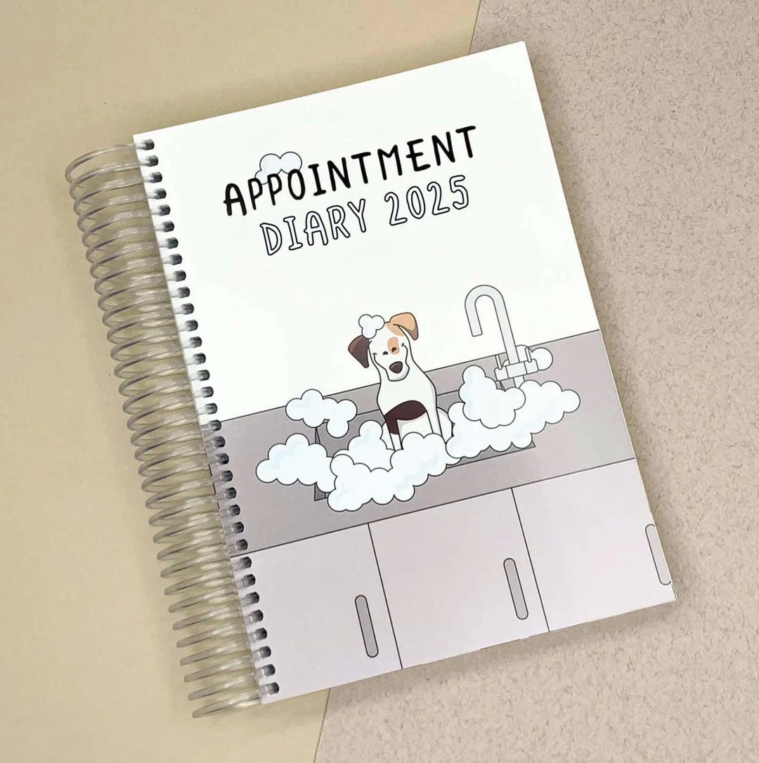 2025, A4 or A5 Dog Groomer Appointment Diary, Day per Page, 2025 Diary ...