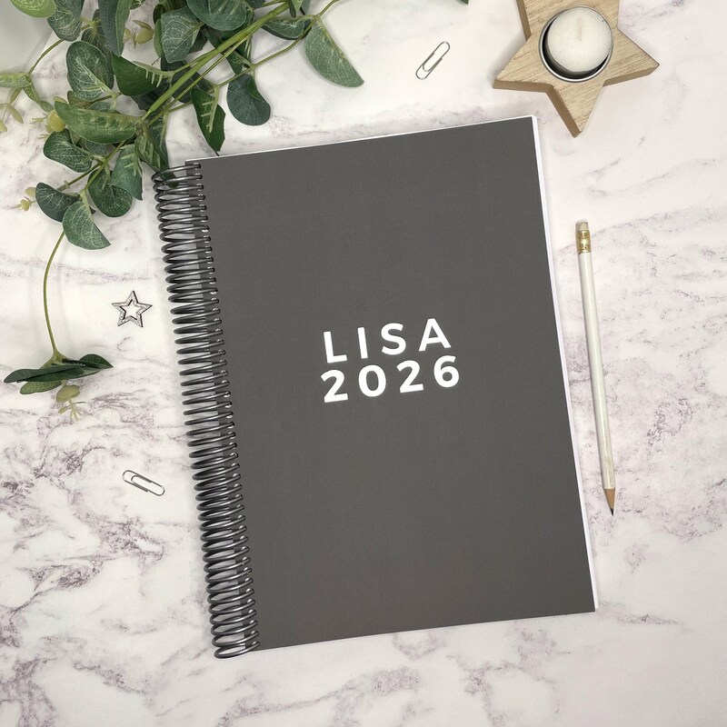 Spiral Bound Diary 2026 Page a Day - Etsy UK