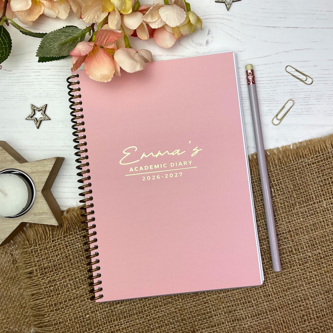 Personalised Academic Diary, 2026-2027, A5, Student Planner, College ...