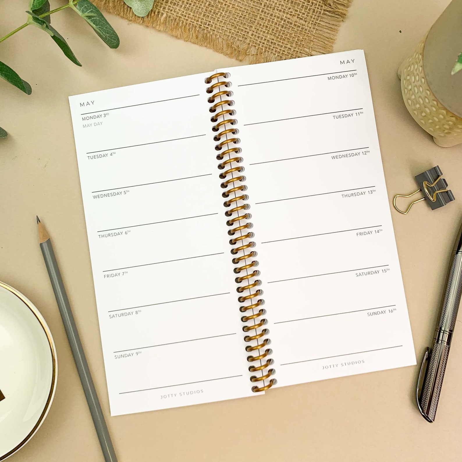 Foil Printed Soft Touch Personalised Diary DL Size Gold and | Etsy