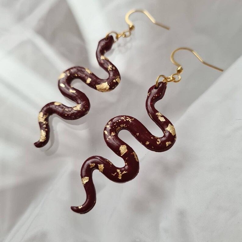 The Mystical Snake Polymer Clay Earrings | Etsy