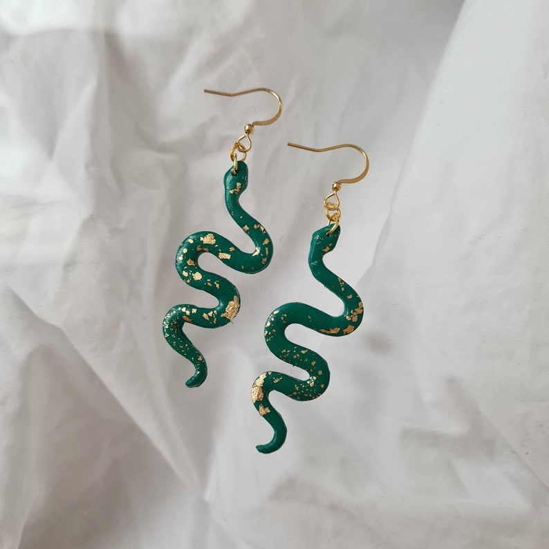 The Mystical Snake Polymer Clay Earrings | Etsy